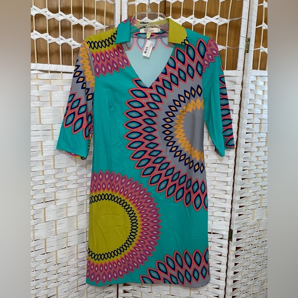 Aryeh | Dresses | Aryeh Collection Bold Patterned Dress | Poshmark